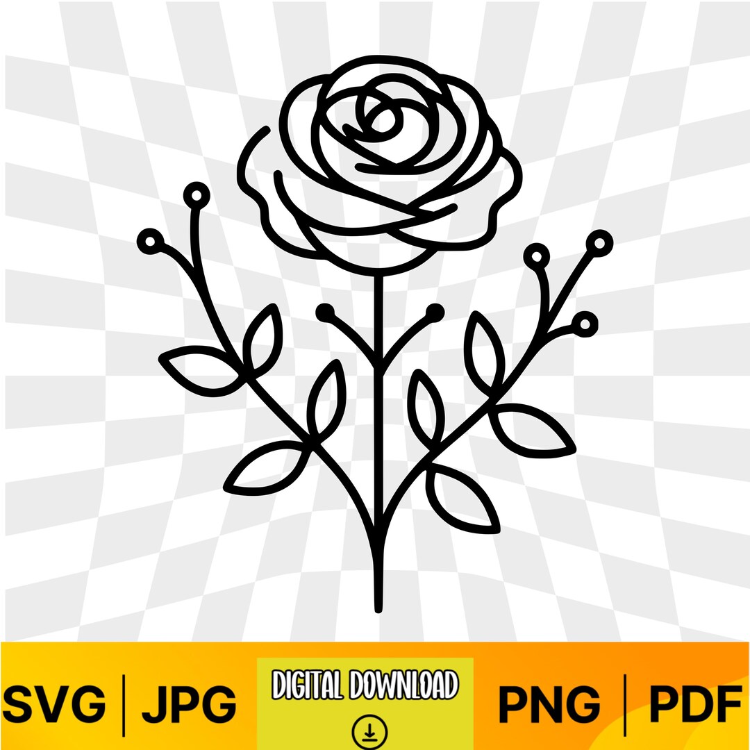 Rose Svg Png, Rose Flower Svg Png, June Birth Flower, Flower Svg Png ...