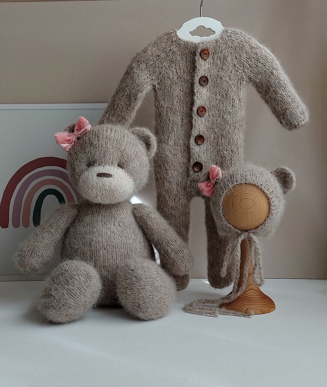 Pre Order, Adorable Bear Set With a Big Sweet Bear Toy - Etsy