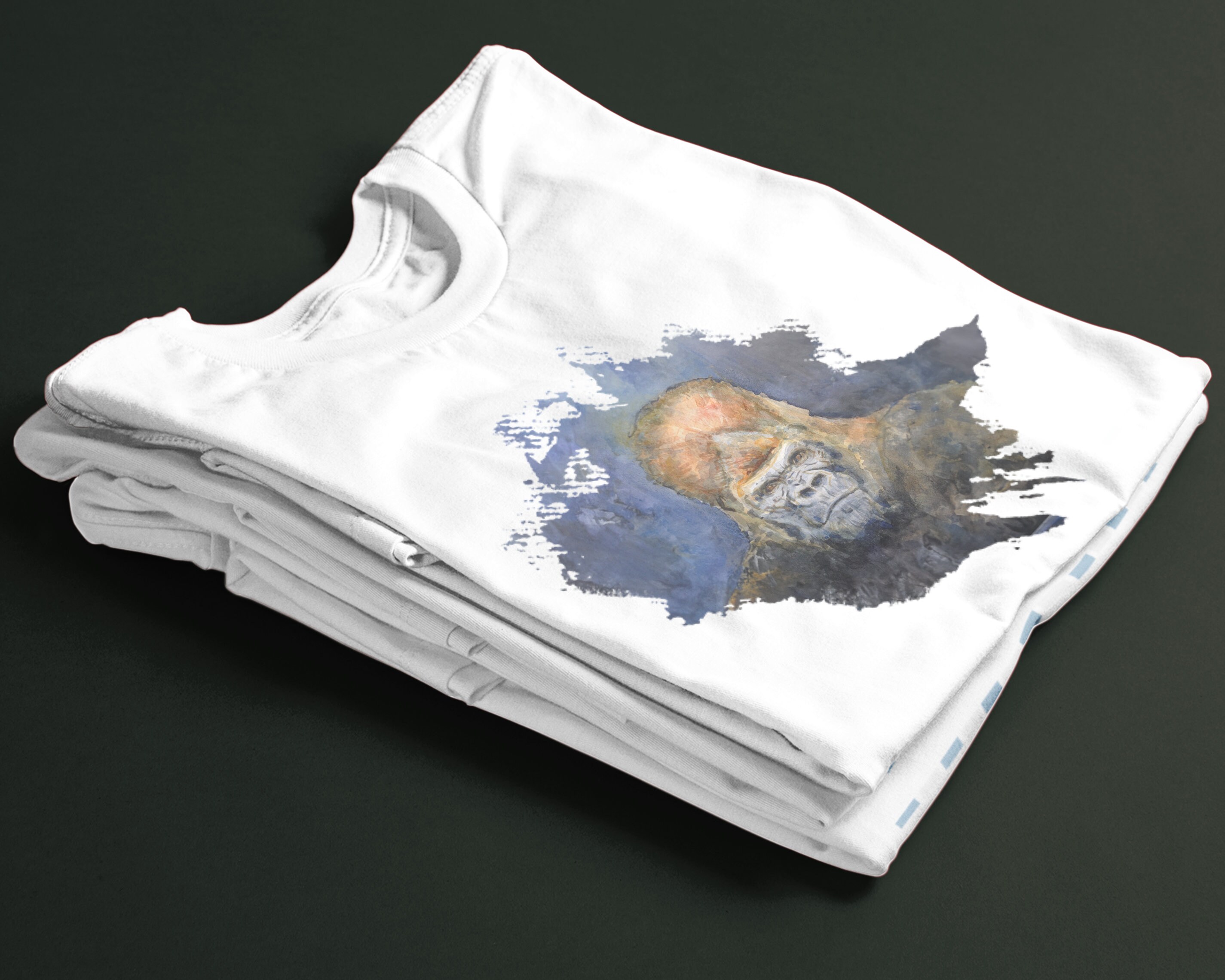 Chilla Gorilla Watercolor Artwork Unisex T-shirt Gorilla Themed Shirt ...