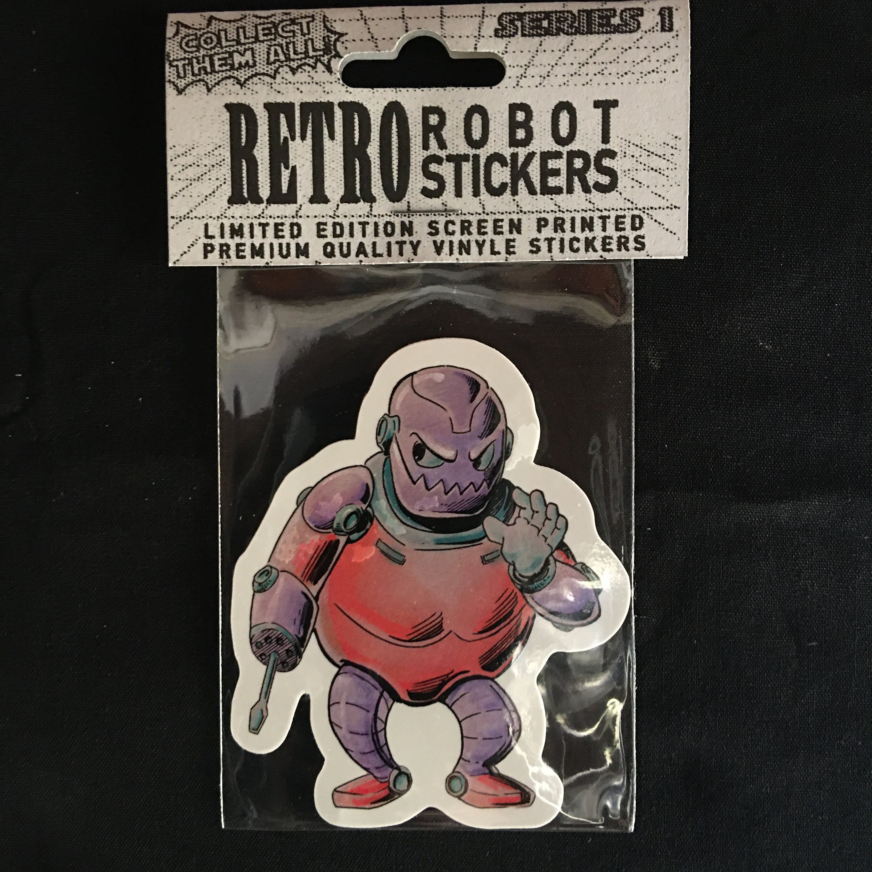 Mischievous Retro Robot Vinyl Sticker - Etsy