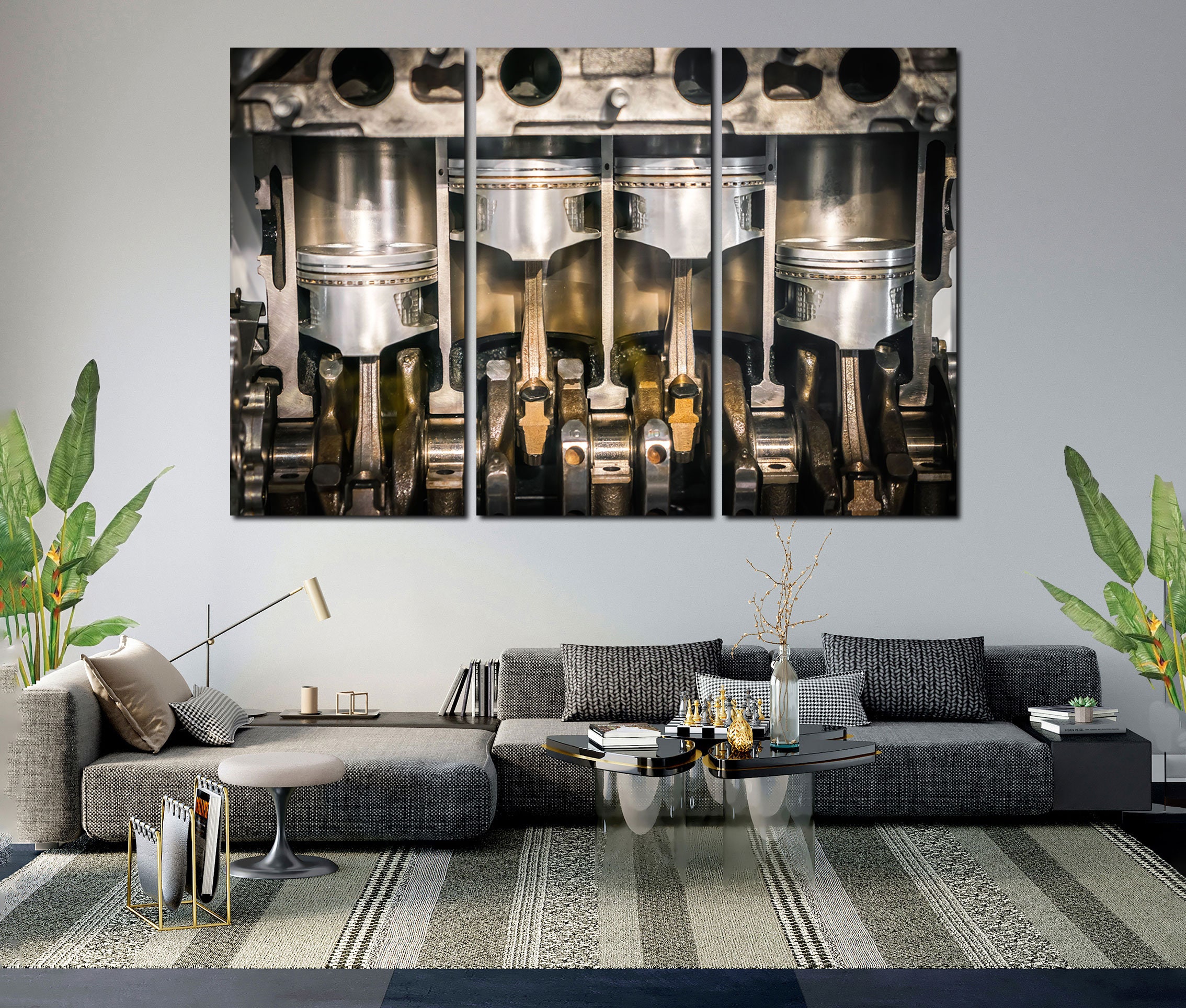 Engine Cutaway on Canvas Sets Cool Photos of Disassembled Engine for ...