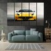 Beautiful Yellow Ferrari F12 on Large Canvas Set Popular Presents With ...