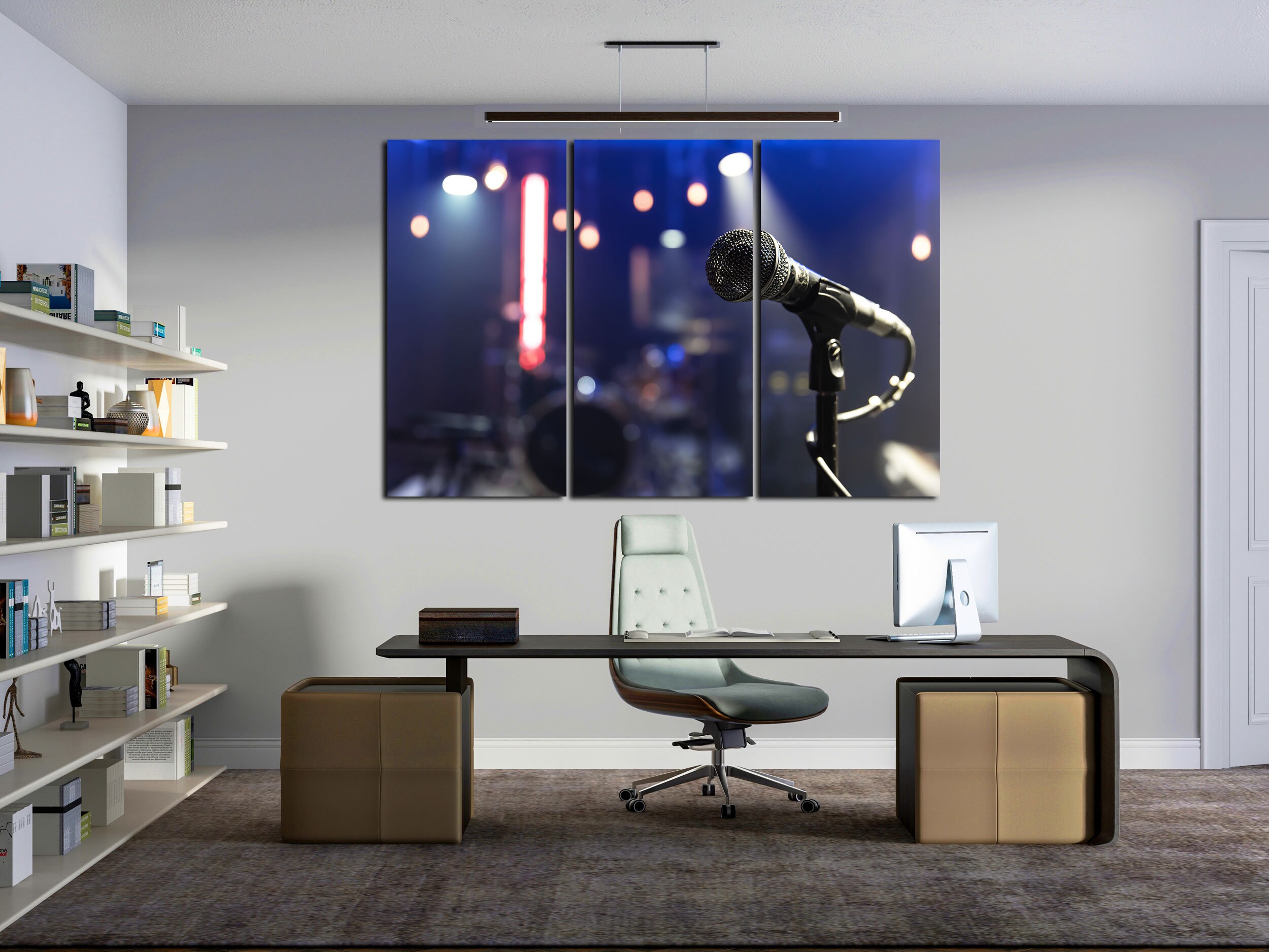 Open Microphone on Stage With Bright Lighting Microphone on - Etsy UK