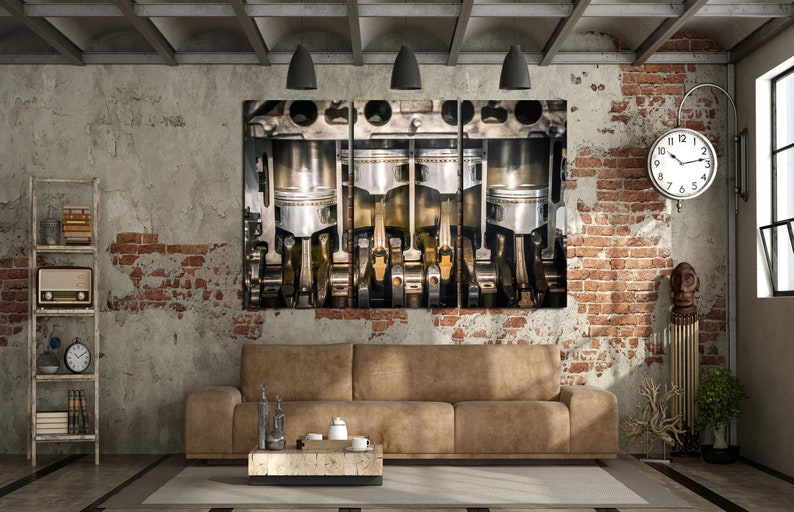 Engine Cutaway on Canvas Sets Cool Photos of Disassembled Engine for ...