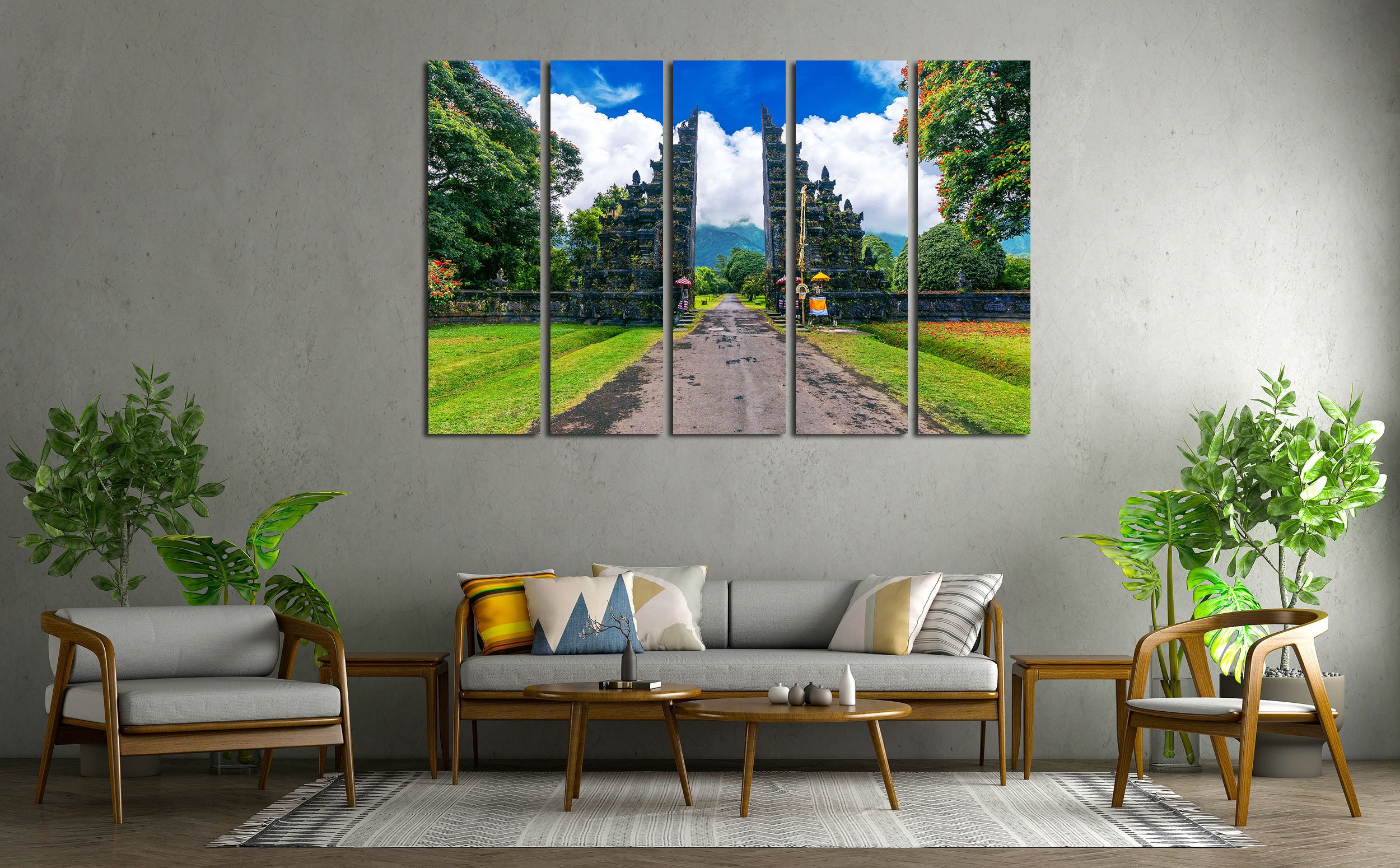 Big Entrance Gate in Bali on Canvas Prints Beautiful Architecture in ...