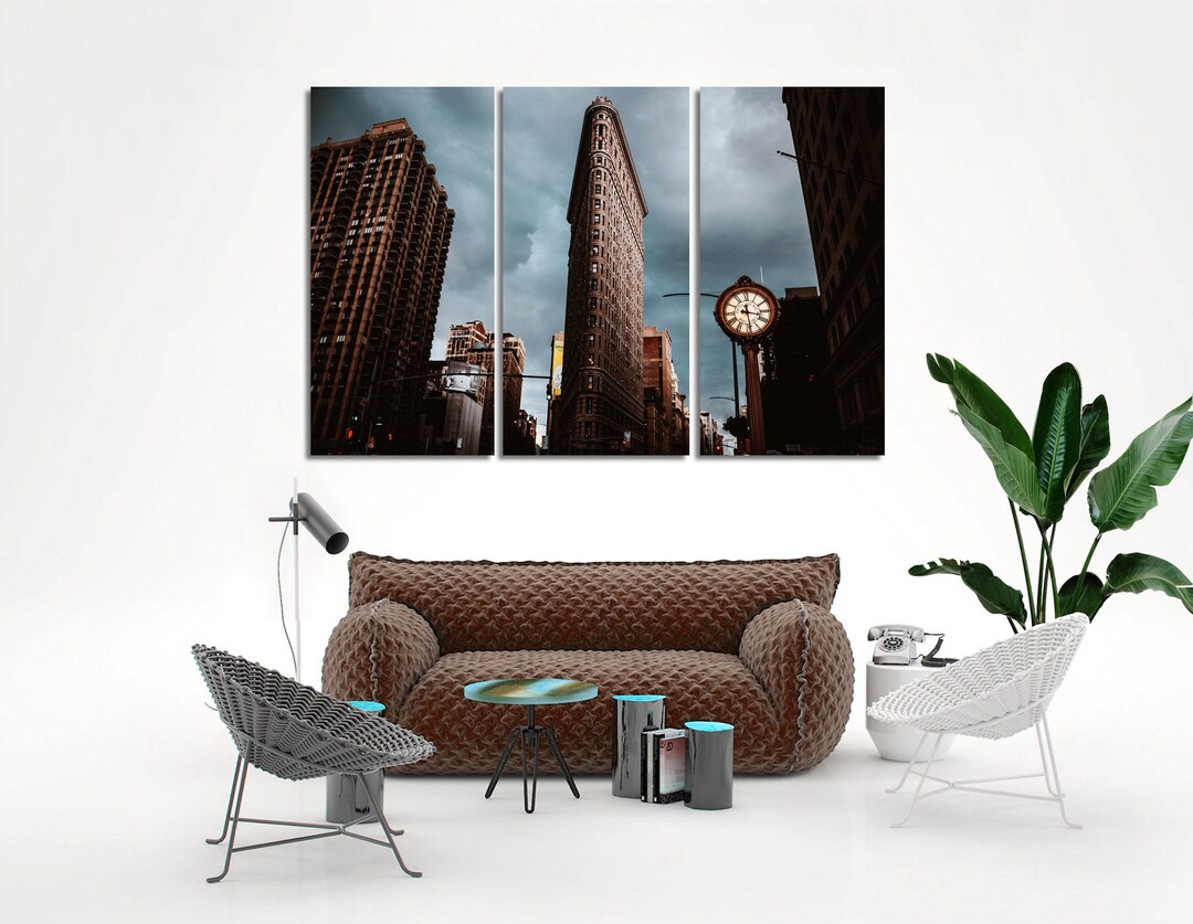 New York Flatiron Building Wall Art Canvas Wall Decor New York City ...