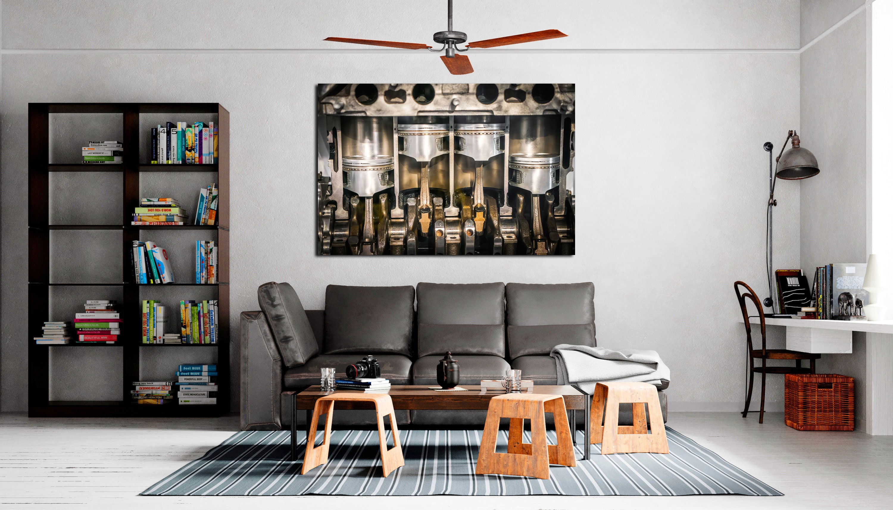 Engine Cutaway on Canvas Sets Cool Photos of Disassembled Engine for ...