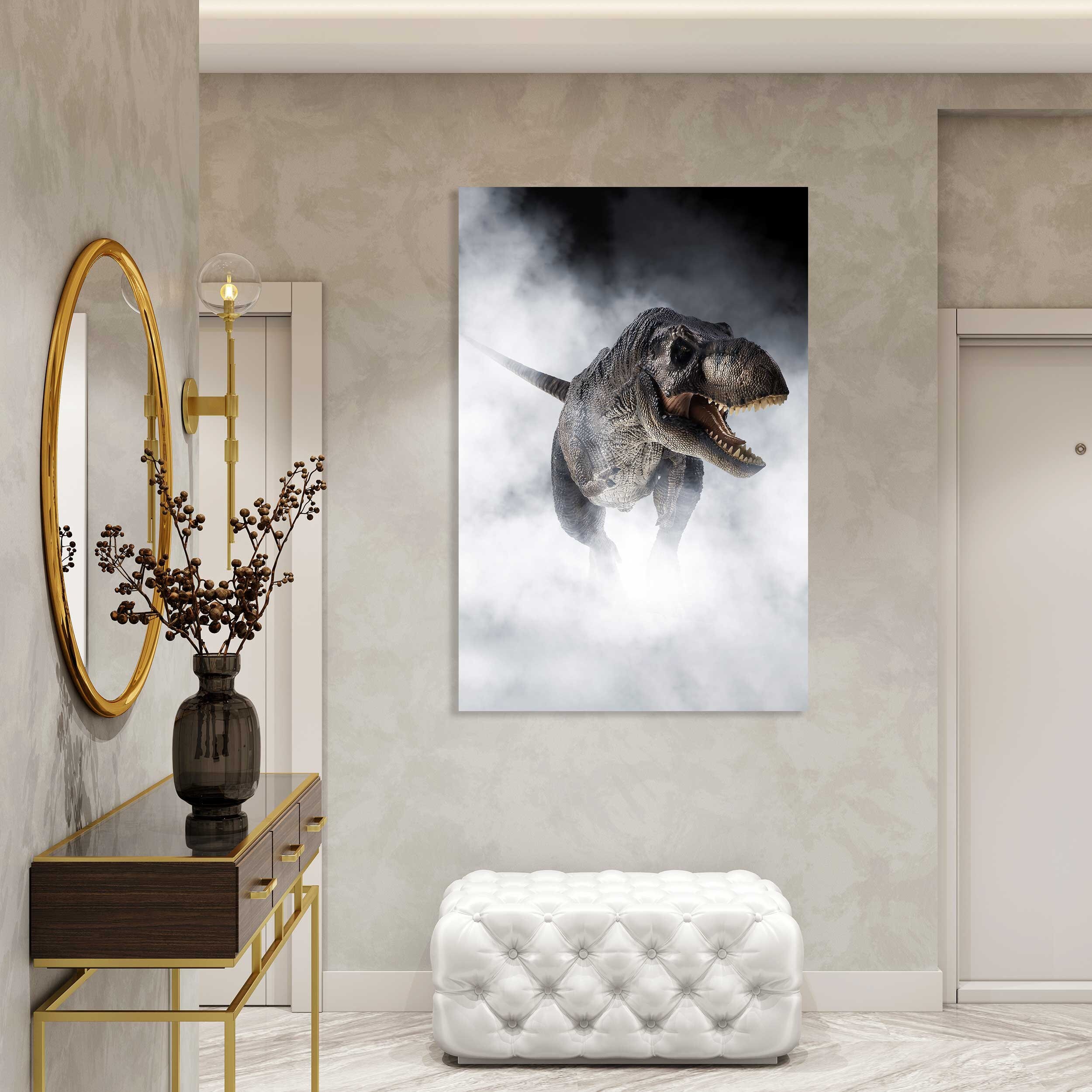 Tyrannosaurus Original Wall Decor, T Rex Picture Decor, Dinosaur Print ...