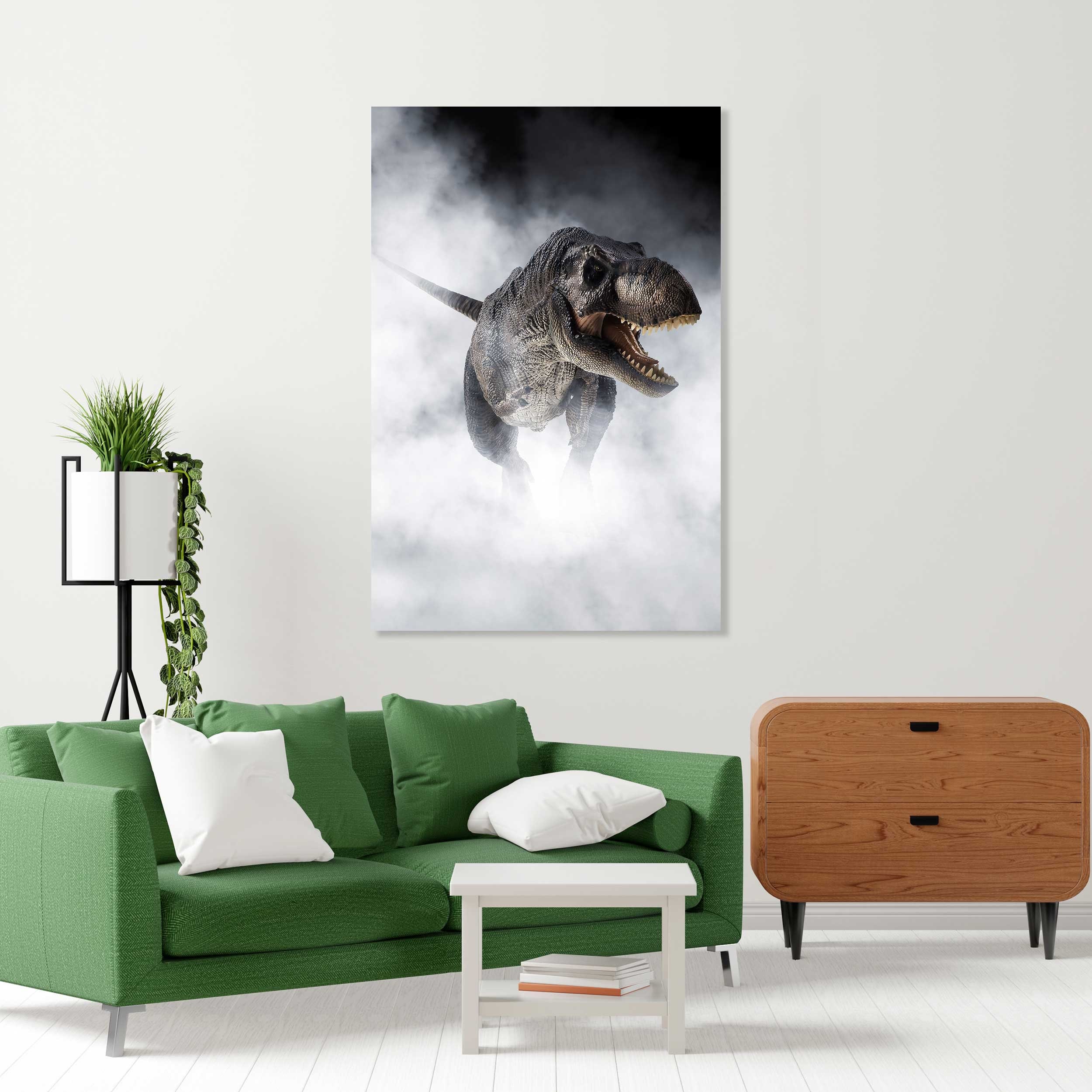 Tyrannosaurus Original Wall Decor, T Rex Picture Decor, Dinosaur Print ...