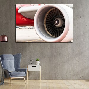 Huge Jet Engine of an Airplane on Extra Large Canvas Prints Amazing ...