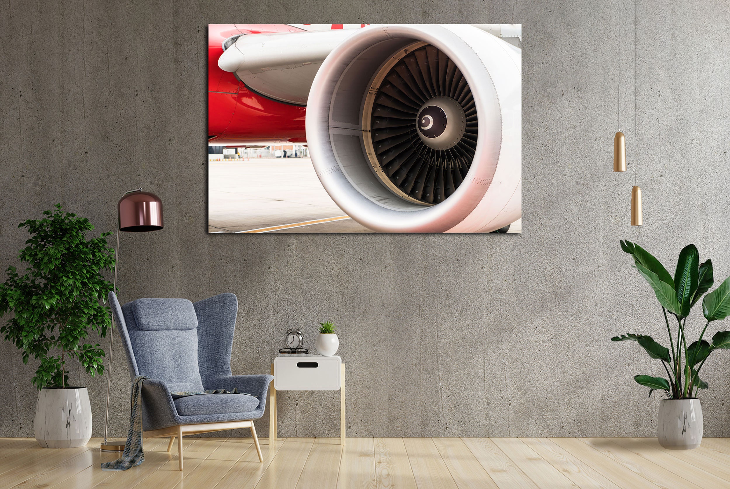 Huge Jet Engine of an Airplane on Extra Large Canvas Prints - Etsy