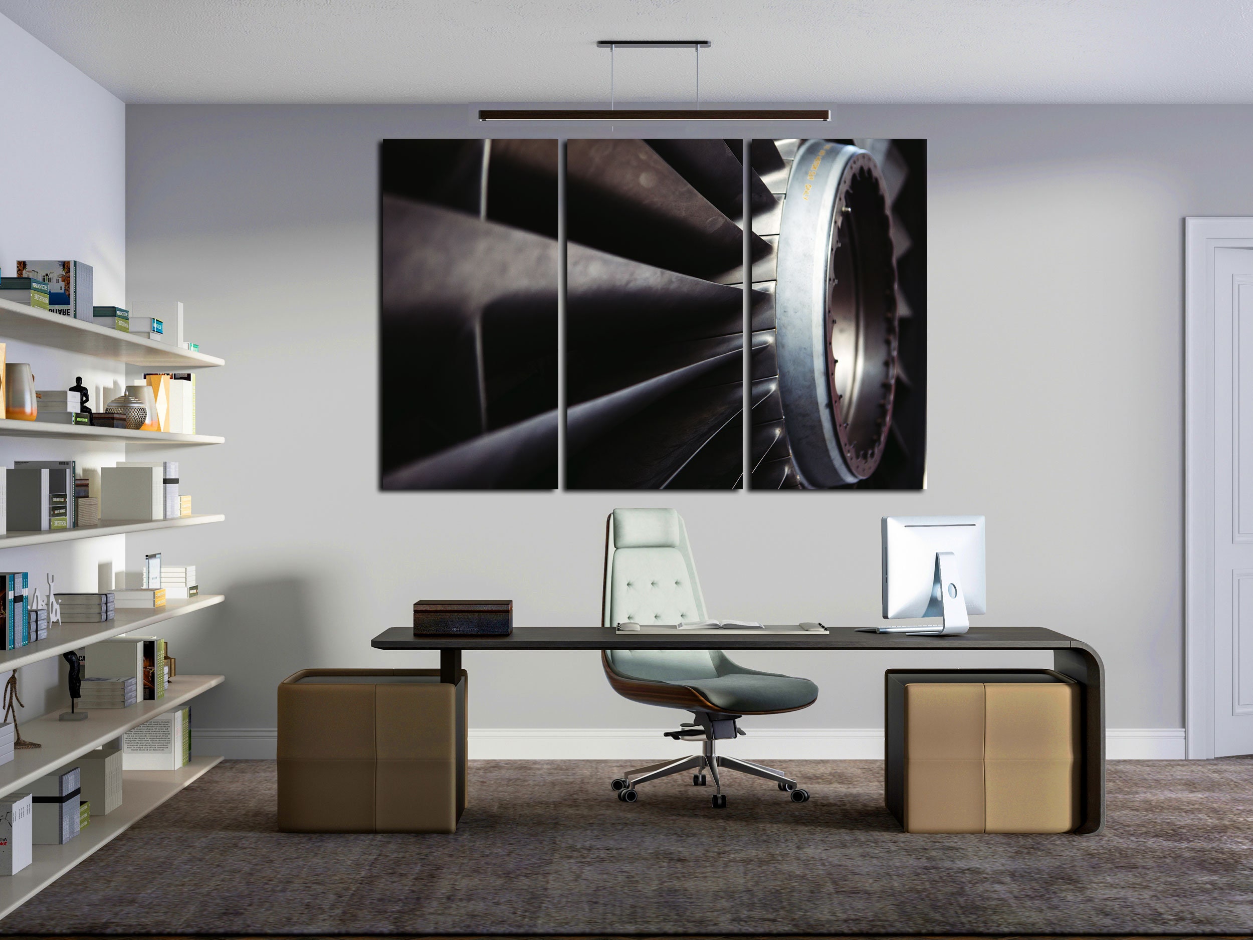 Jet Engine for Original Wall Decor of Loft Style House Cool Aviation ...