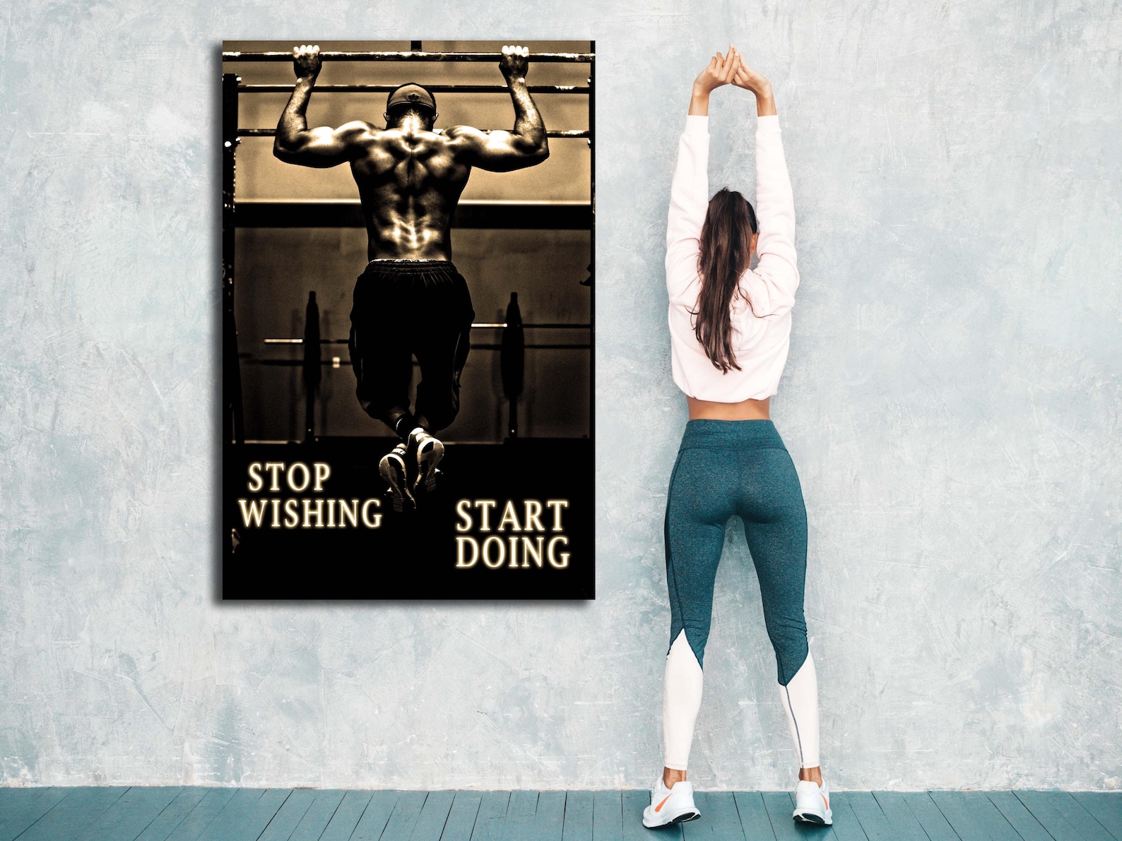 Gym Wall Art Canvas. Motivation Poster. Fitness Studio Art. Motivation ...
