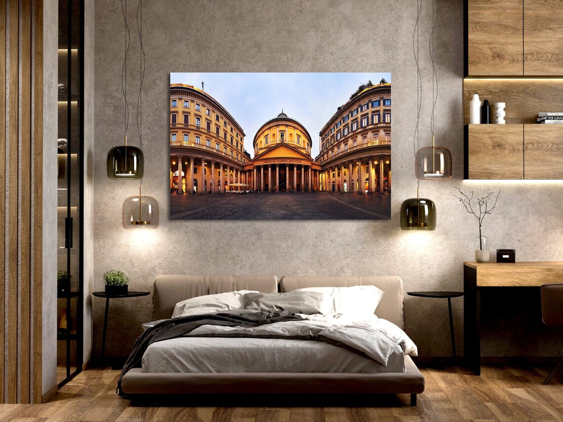 Milan Wall Art Canvas Set Italy Wall Decor San Carlo Al Corso Wall Art ...
