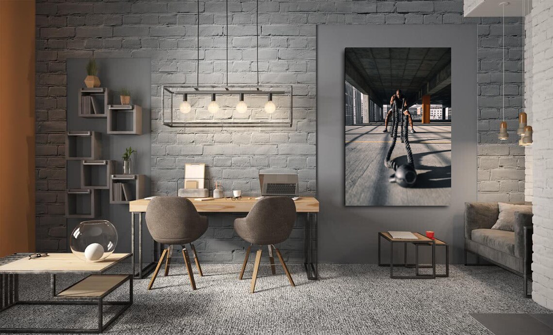 Gym Wall Decor. Motivation Poster. Fitness Studio Canvas Art. - Etsy