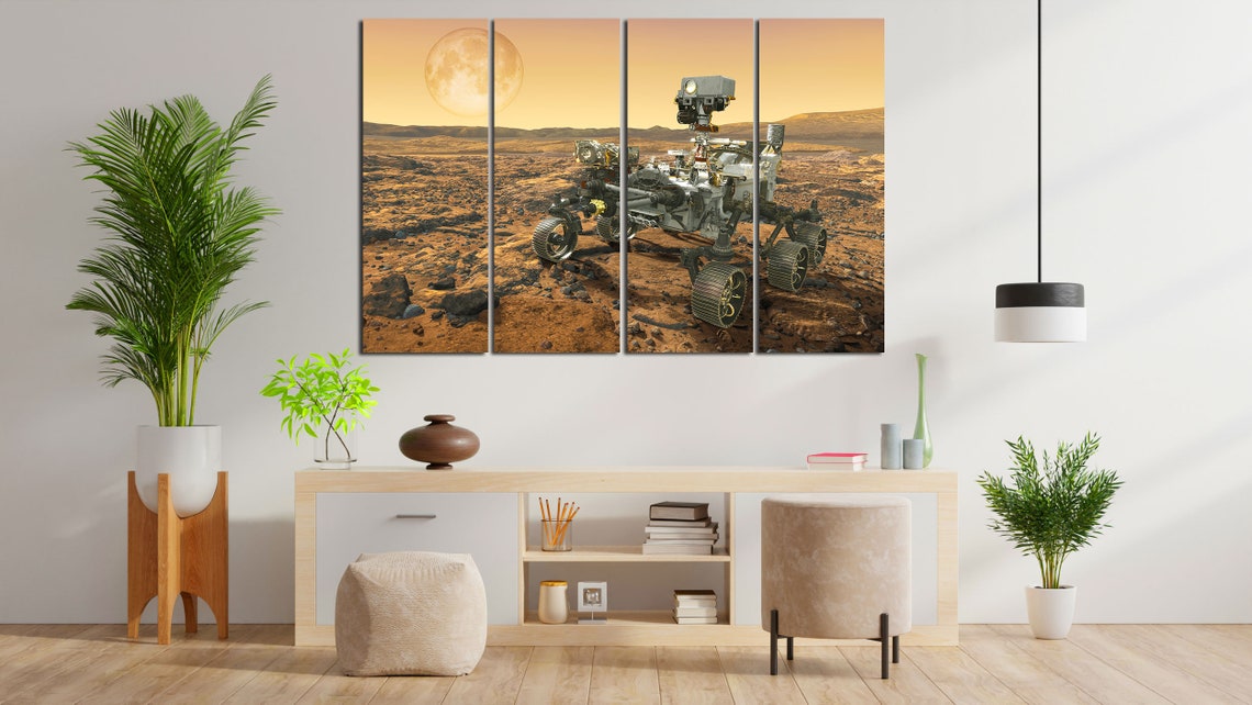 Big Modern Mars Rover on Extra Big Canvas Prints Awesome Mars - Etsy