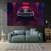 Lamborghini Aventador Wall Art SVJ Roadster Under Bright Neon Lights ...