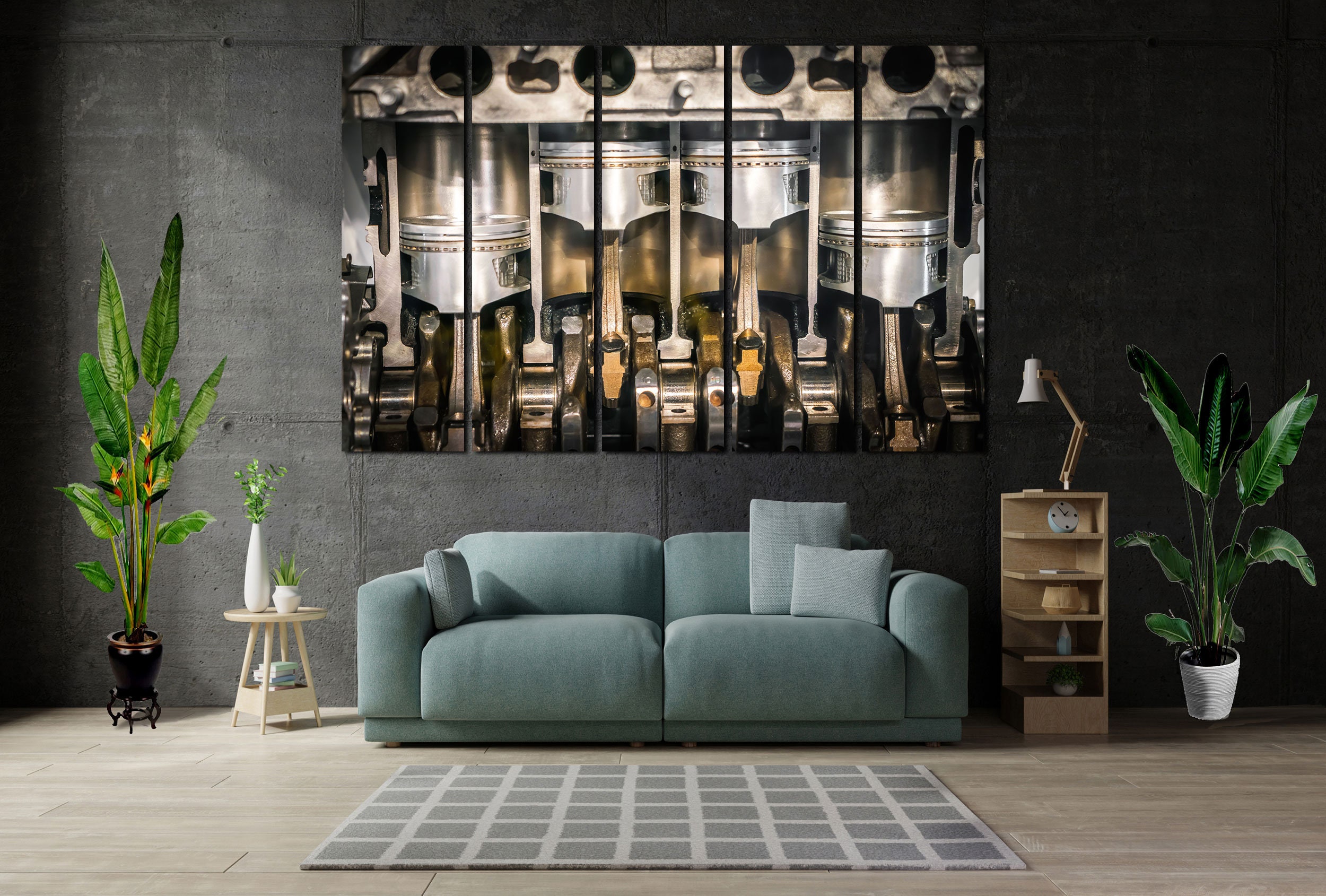 Engine Cutaway on Canvas Sets Cool Photos of Disassembled Engine for ...