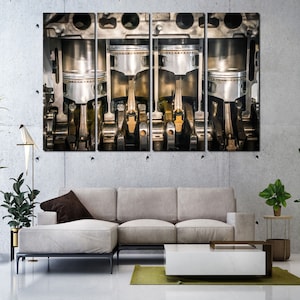 Engine Cutaway on Canvas Sets Cool Photos of Disassembled Engine for ...