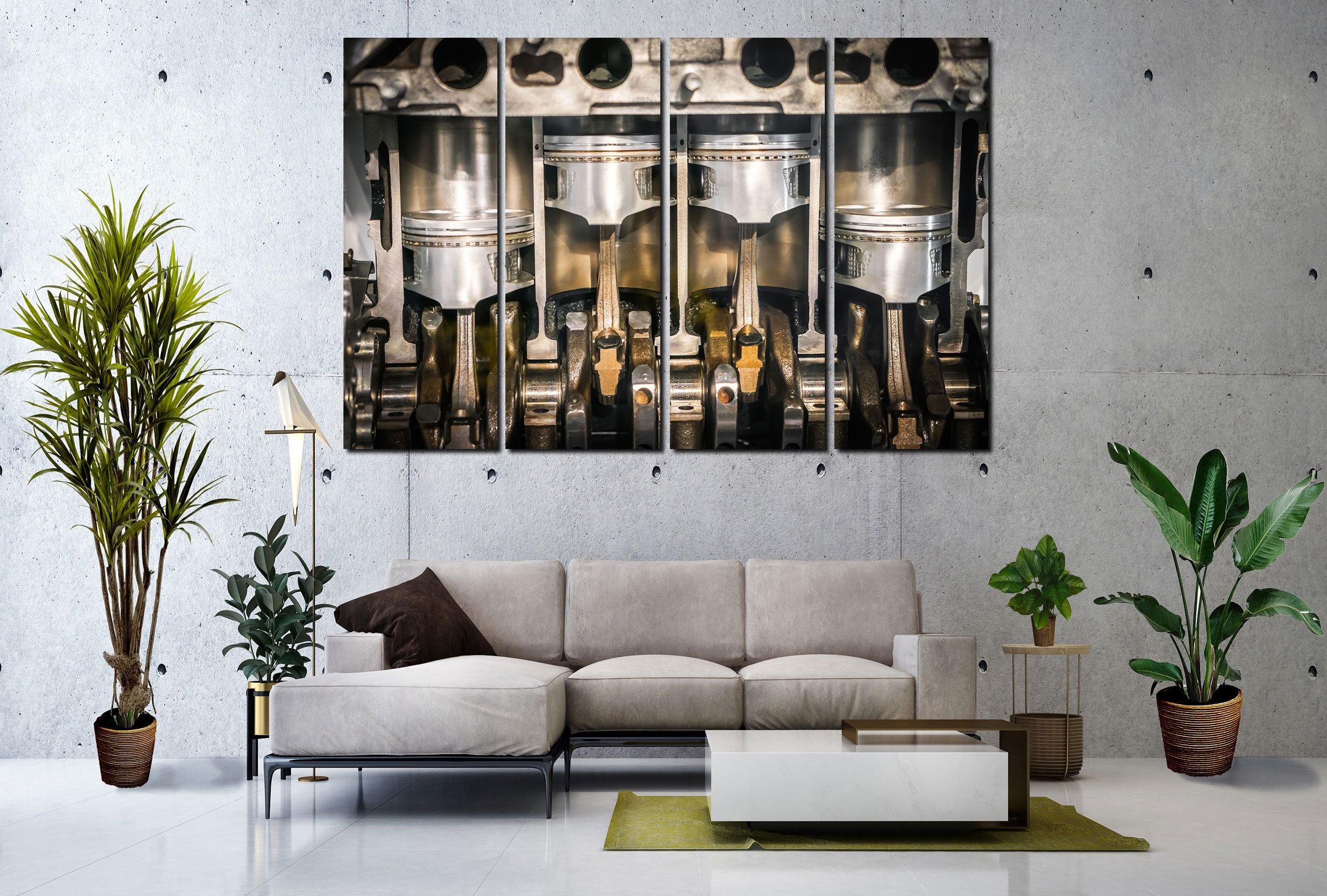 Engine Cutaway on Canvas Sets Cool Photos of Disassembled Engine for ...