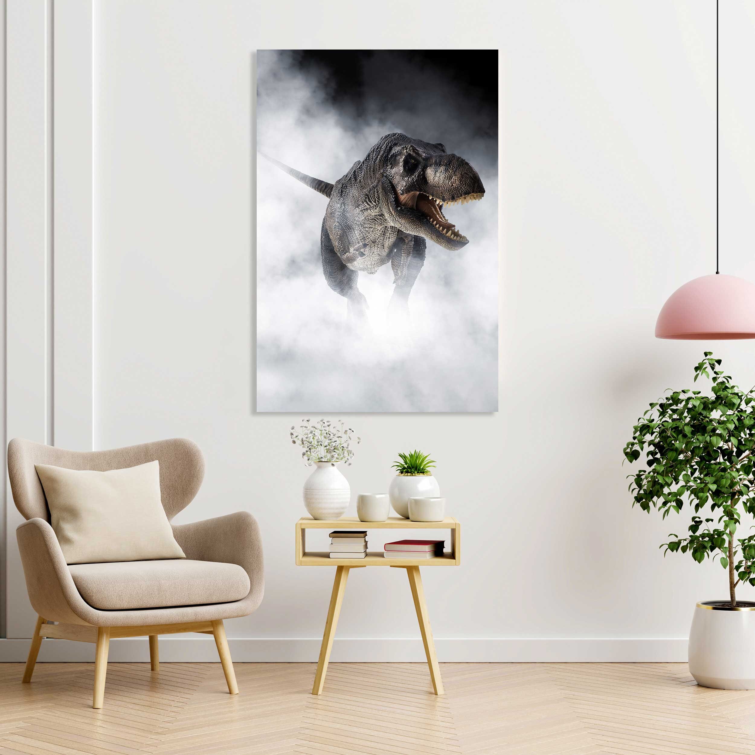 Tyrannosaurus Original Wall Decor, T Rex Picture Decor, Dinosaur Print ...