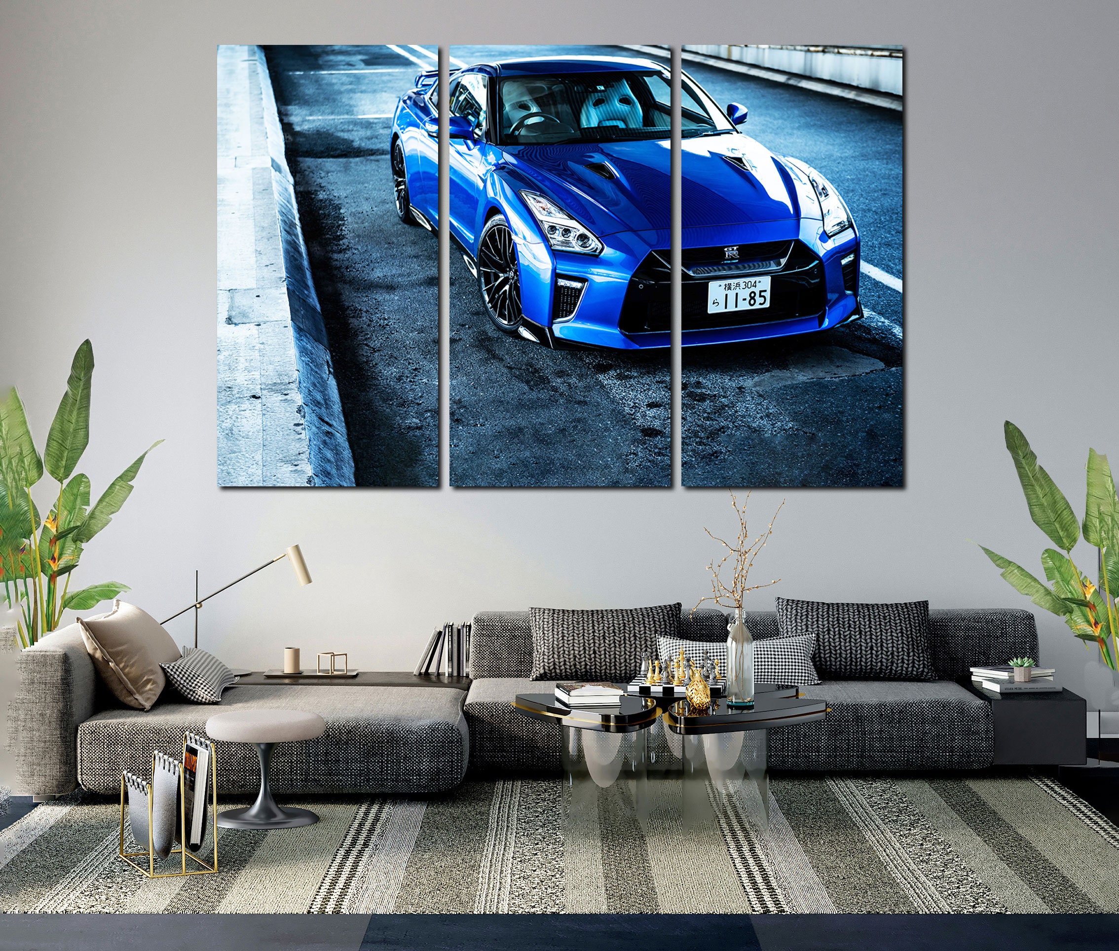 Supercar Nissan GTR R35 Wall Art Canvas Set Very Fast Nissan - Etsy