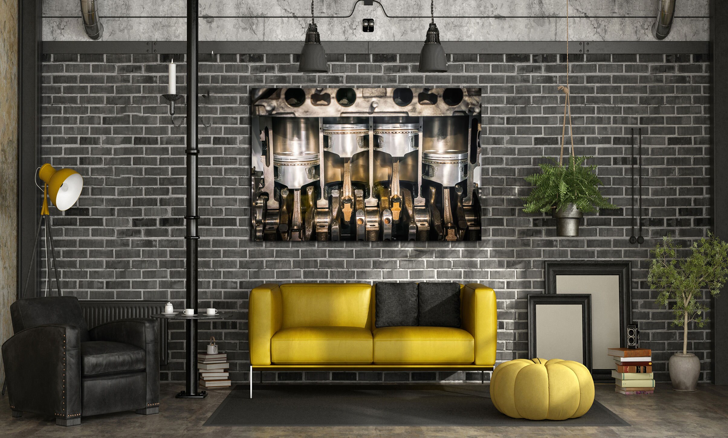 Engine Cutaway on Canvas Sets Cool Photos of Disassembled Engine for ...