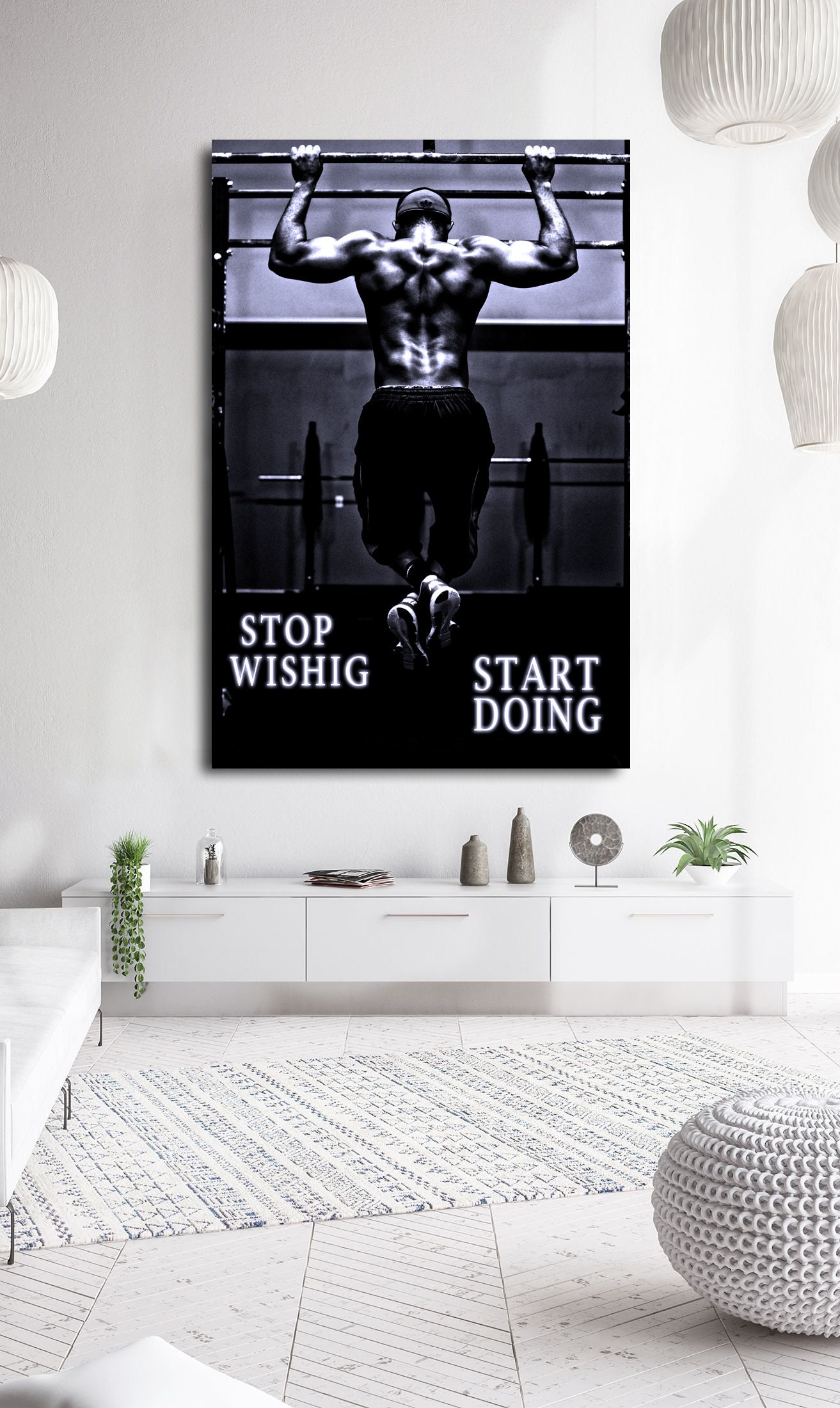 Gym Wall Art Canvas. Motivation Poster. Fitness Studio Art. Motivation ...