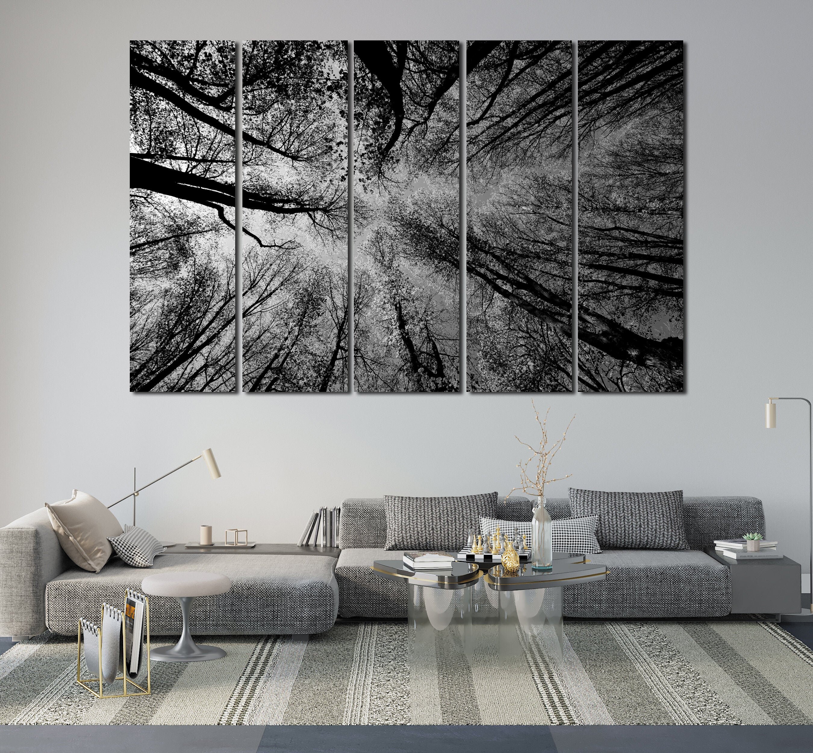 Tree Wall Art Leaf Wall Art Tree Branch Print Abstract Tree Large ...