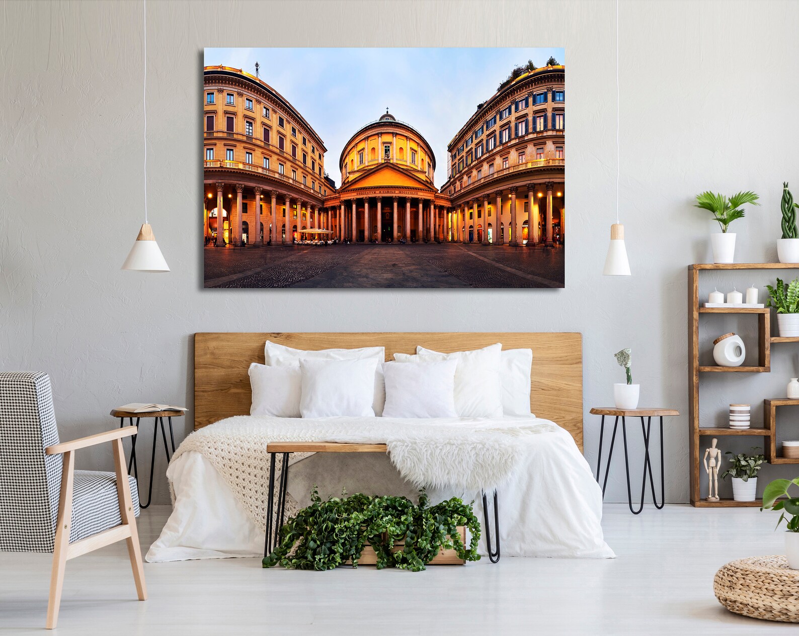 Milan Wall Art Canvas Set Italy Wall Decor San Carlo Al Corso Wall Art ...