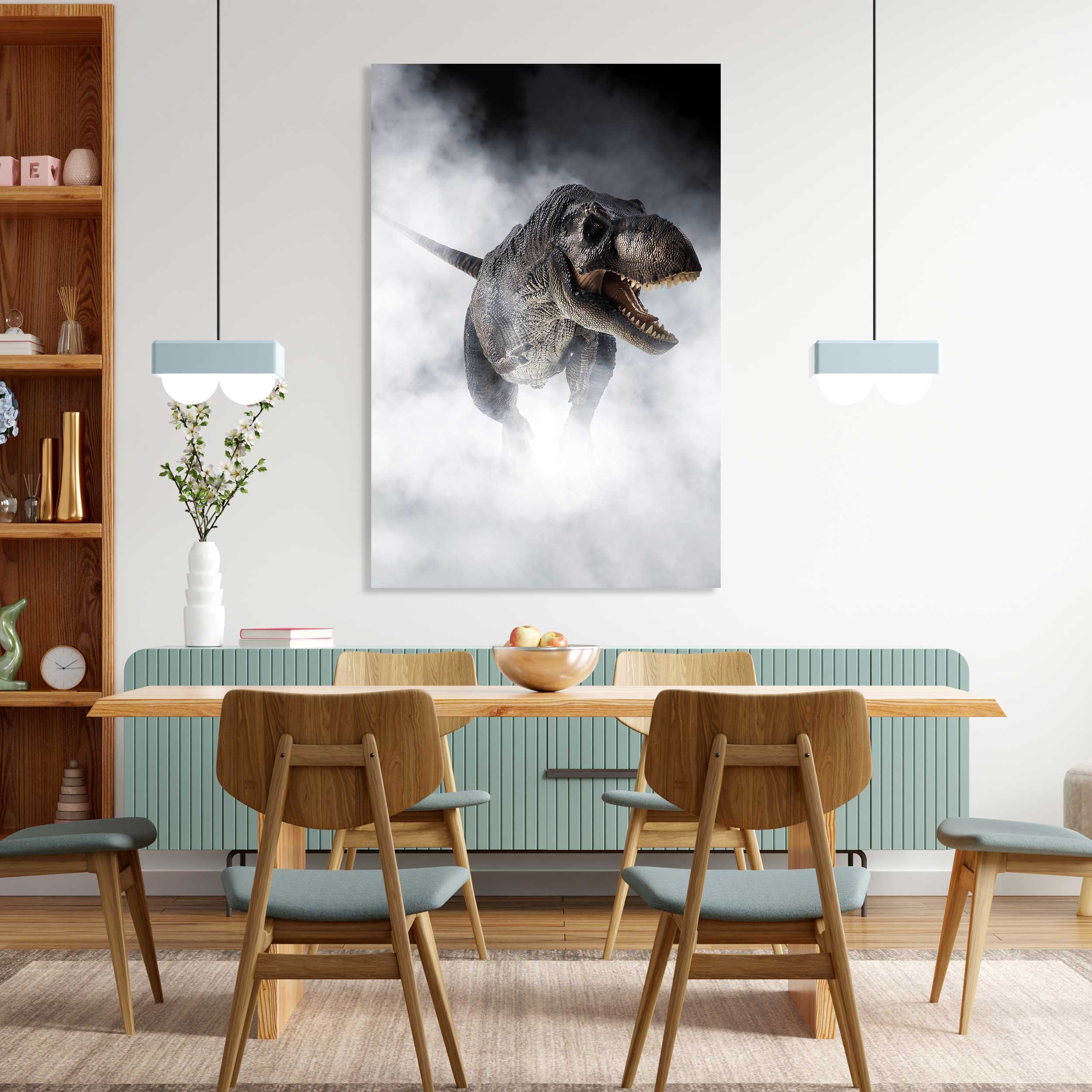 Tyrannosaurus Original Wall Decor, T Rex Picture Decor, Dinosaur Print ...
