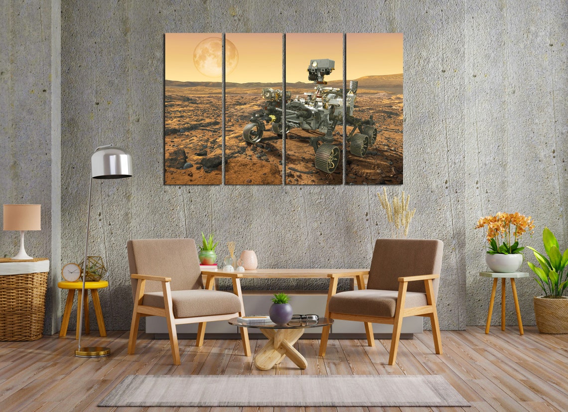 Big Modern Mars Rover on Extra Big Canvas Prints Awesome Mars | Etsy