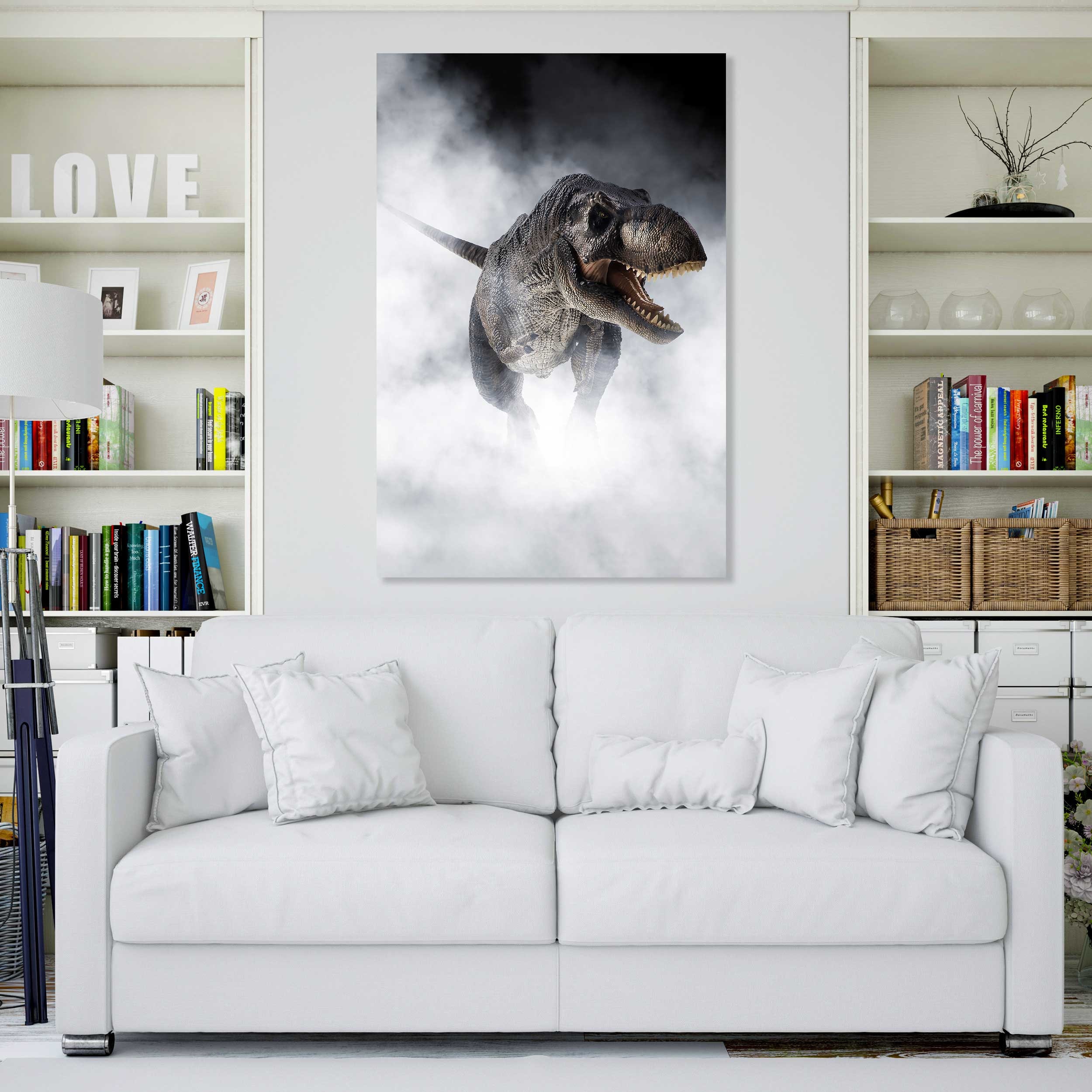 Tyrannosaurus Original Wall Decor, T Rex Picture Decor, Dinosaur Print ...