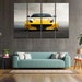 Beautiful Yellow Ferrari F12 on Large Canvas Set Popular Presents With ...