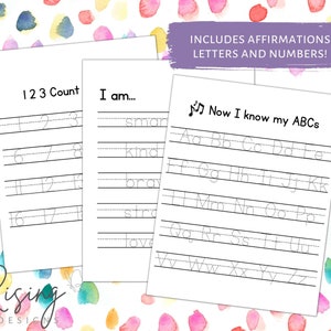 CUSTOM Printable Name Tracing Bundle DIGITAL DOWNLOAD Kids - Etsy