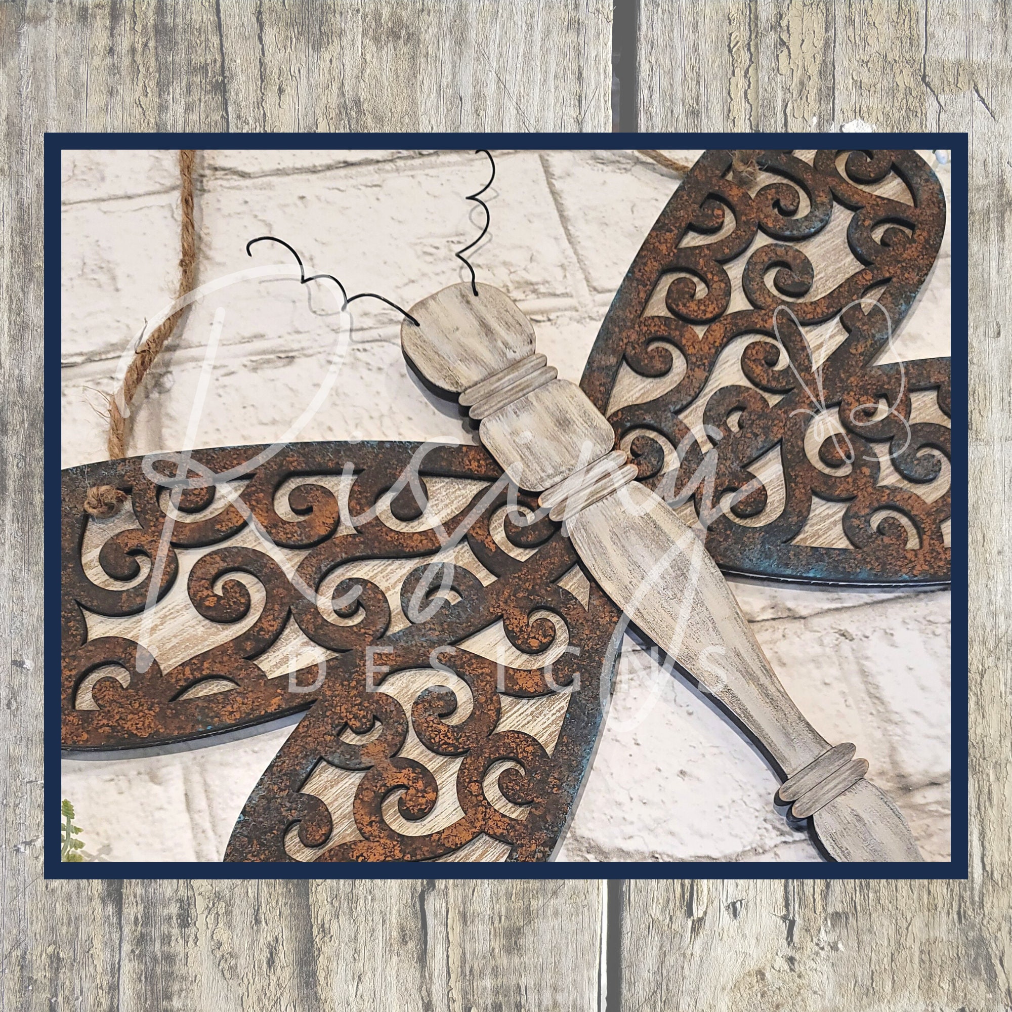 Wood Craft Kit Spindle Dragonfly Diy Unfinished Unassembled Home Decor ...