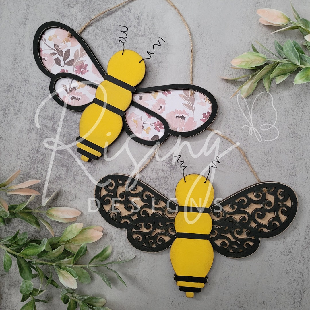 DIY Wood Craft Kit Spindle Bee Spindle Firefly Lightning Bug Diy ...