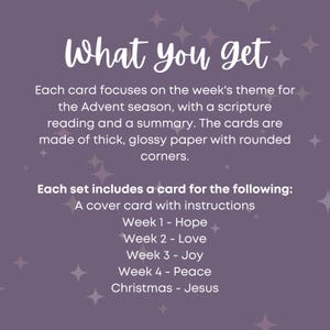 Advent Scripture Cards for Kids - Christmas Advent Calendar Countdown ...