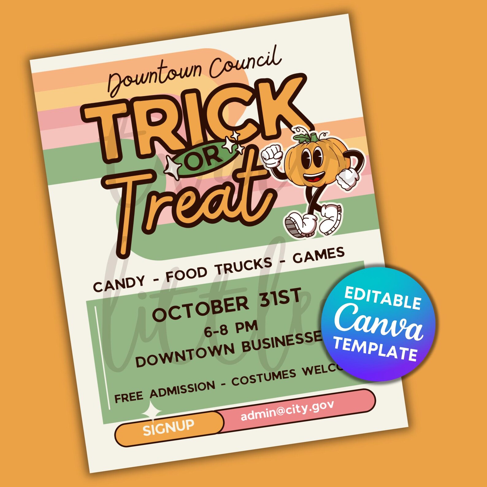 Editable Trunk or Treat Flyer Template for Fall Events - Fall Festival ...