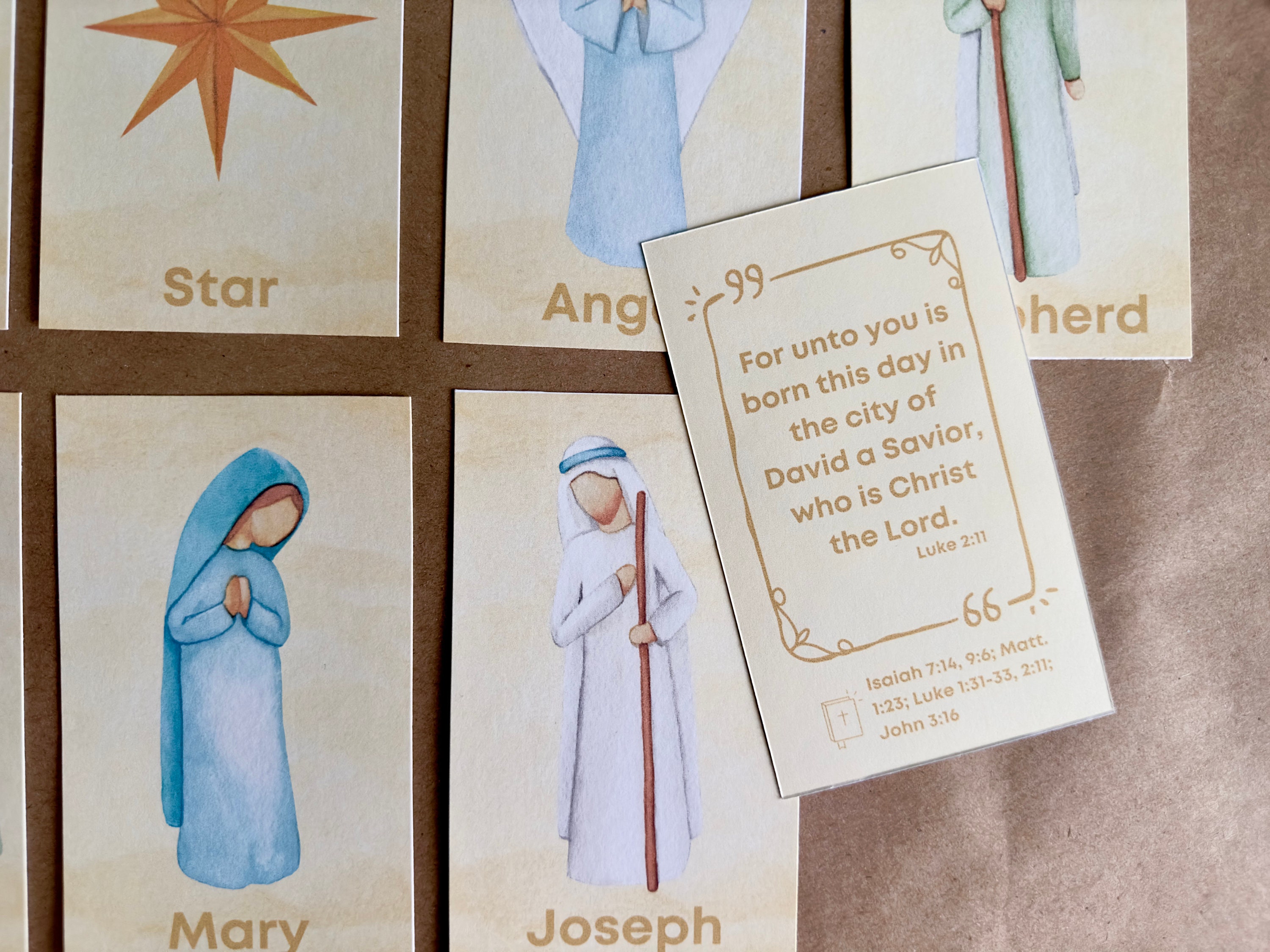 Nativity Scripture Cards Nativity Story Cards Christmas Story Cards ...