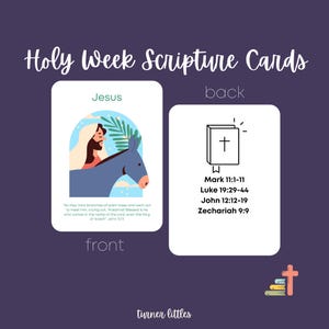 Easter Scripture Cards - Holy Week - Easter Activities - Easter Sunday ...