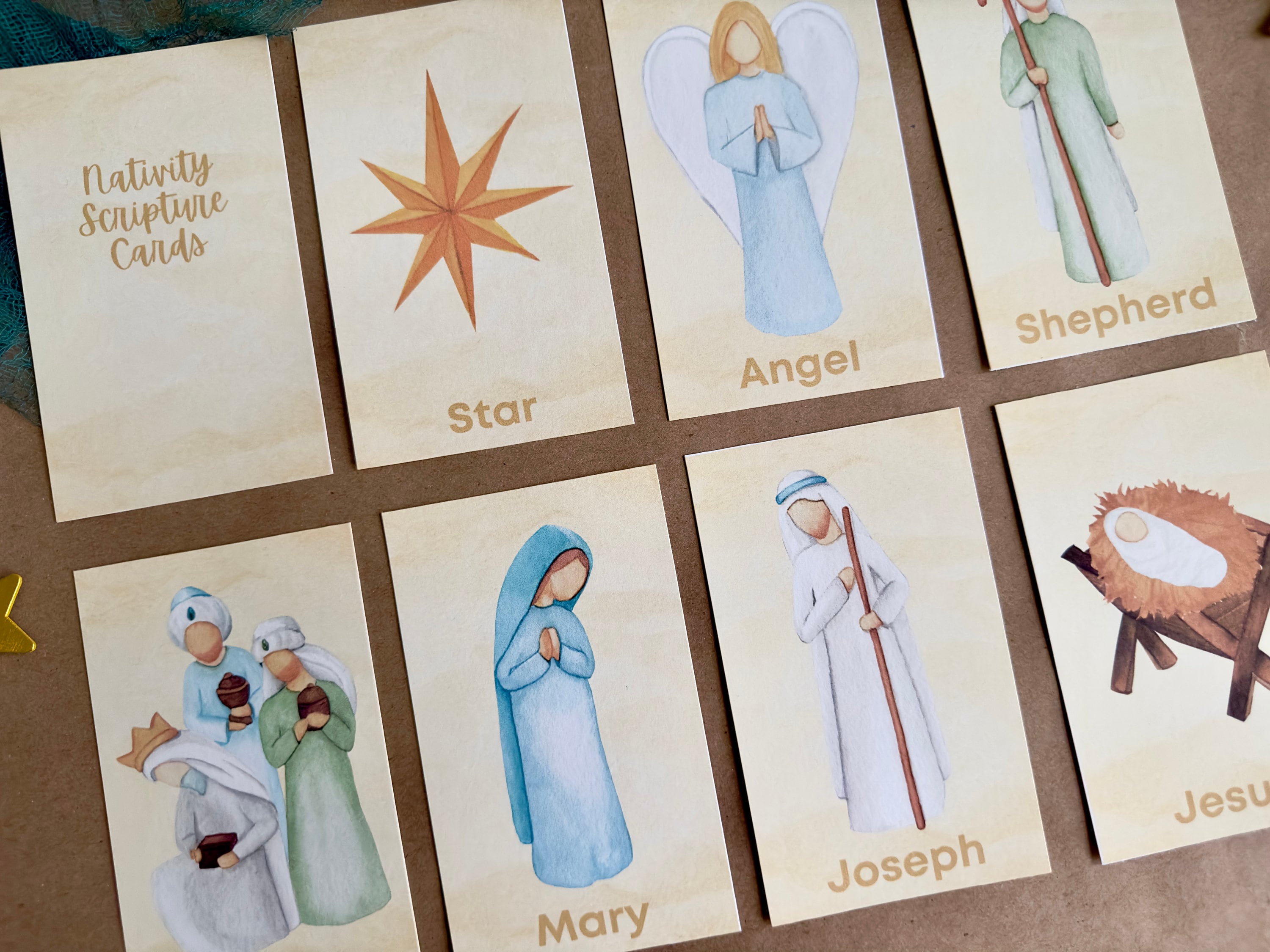 Nativity Scripture Cards Nativity Story Cards Christmas Story Cards ...