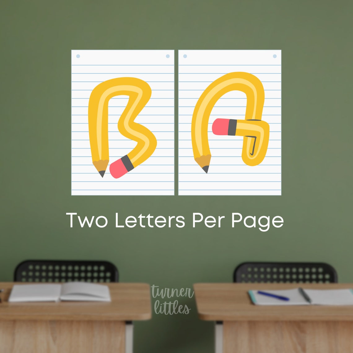 Back to School Banner Printable - Pencil and Notebook Bulletin Board ...