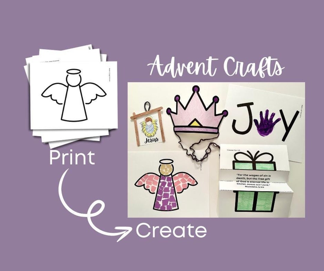 Printable Advent Crafts for Kids - Christmas Printable Crafts for Kids ...