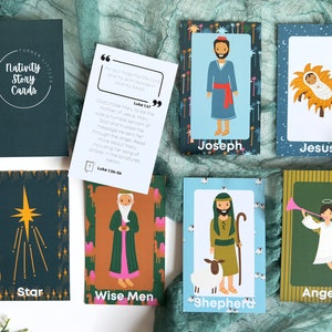Nativity Story Flashcard Set for Kids Christmas Gift for Kids Christmas ...
