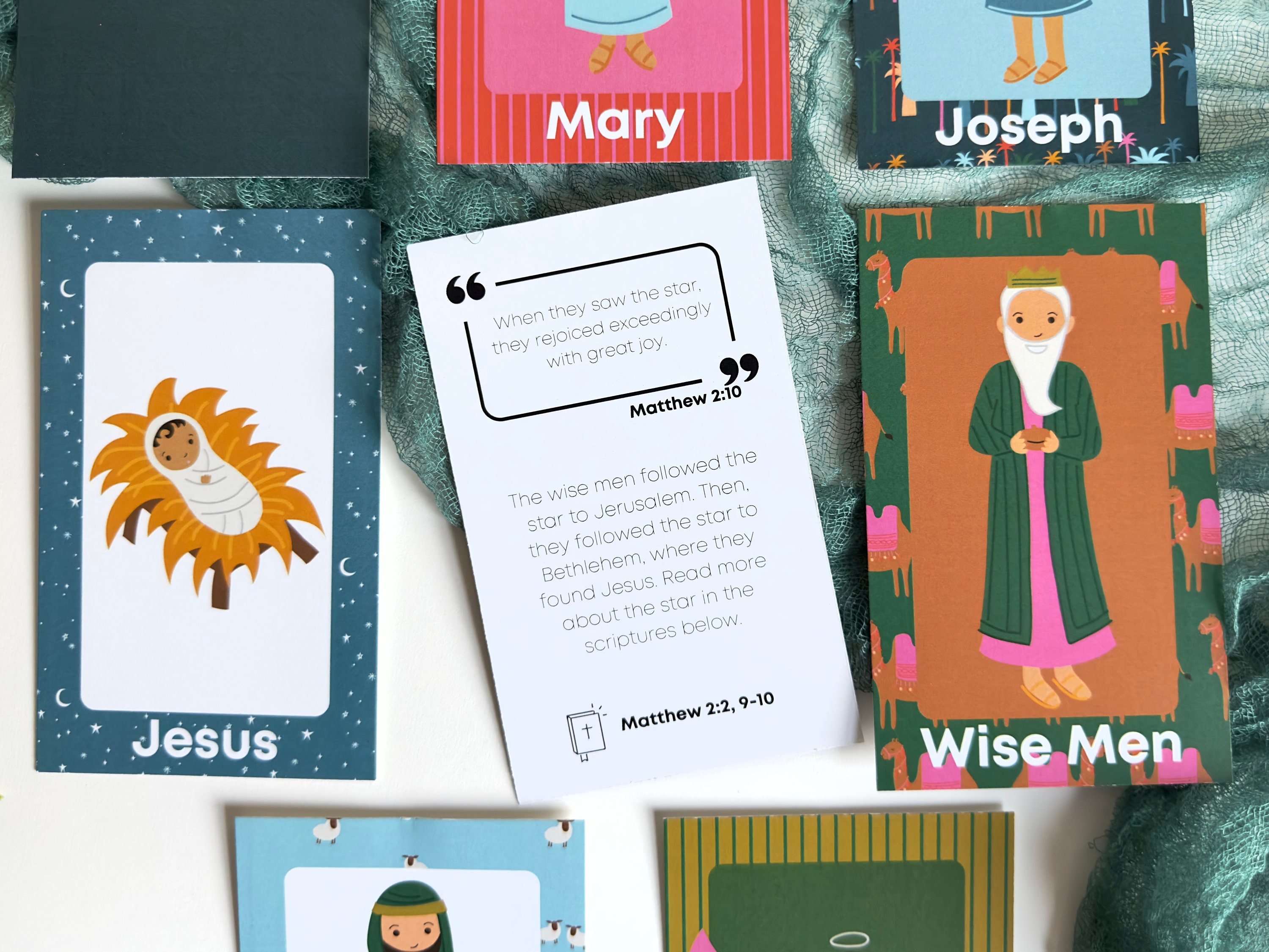 Nativity Story Flashcard Set for Kids - Christmas Gift for Kids ...