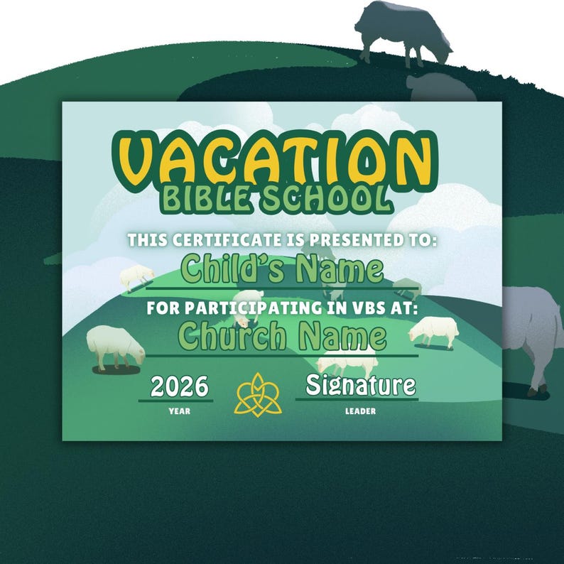 VBS Certificate Editable Canva Template, Emerald Crossing Vacation ...