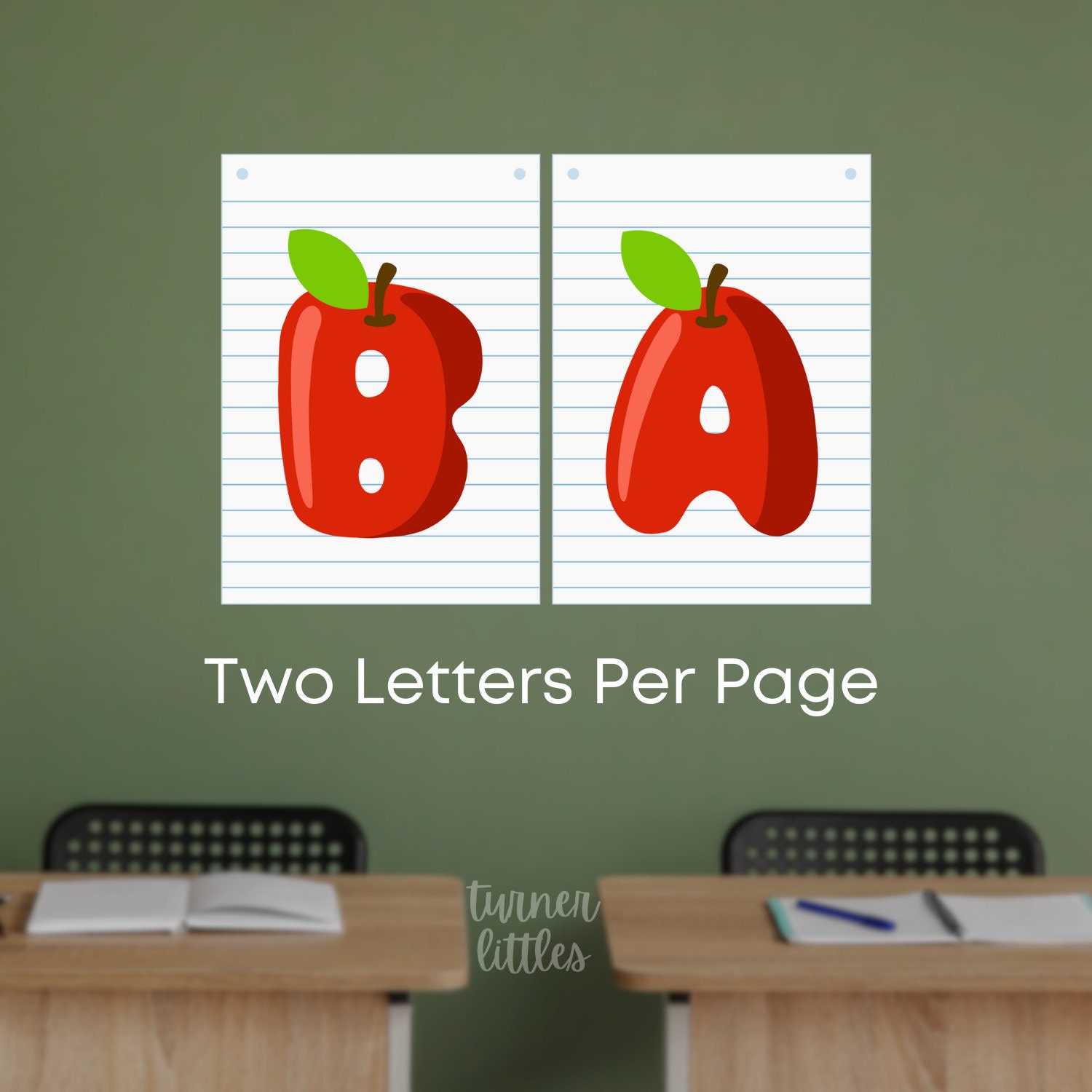 Back to School Apple Banner Printable - Apple Themed Bulletin Board ...