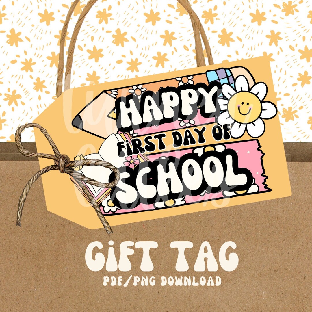 Teacher Appreciation Gift Tag - Back to School Teacher Gift - Retro ...