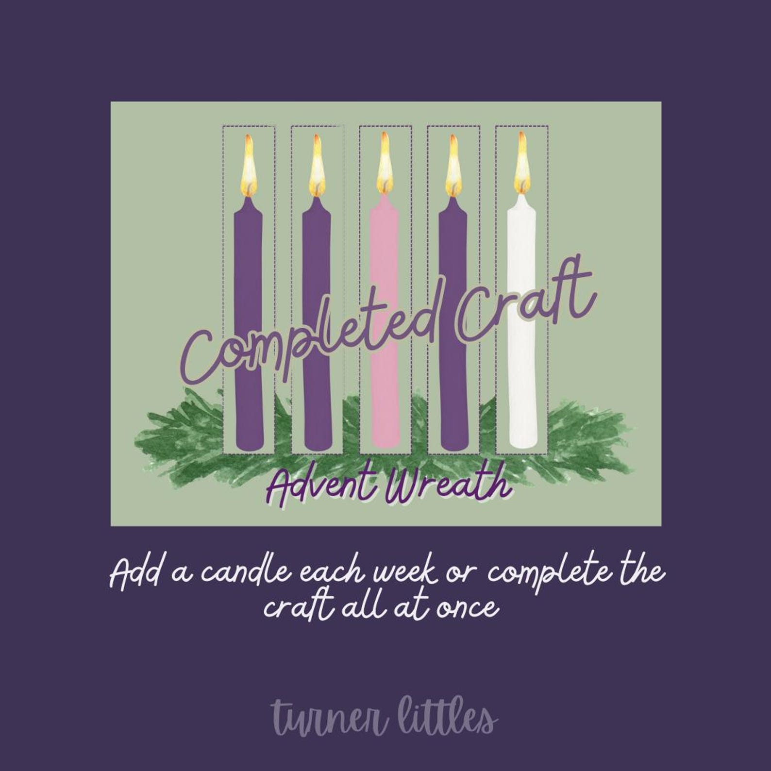Printable Advent Wreath Craft for Kids, Printable Advent Calendar ...